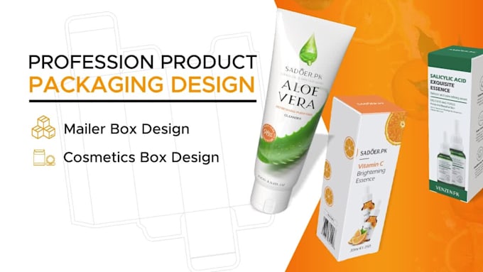 Design professional product packaging by Webbloq | Fiverr