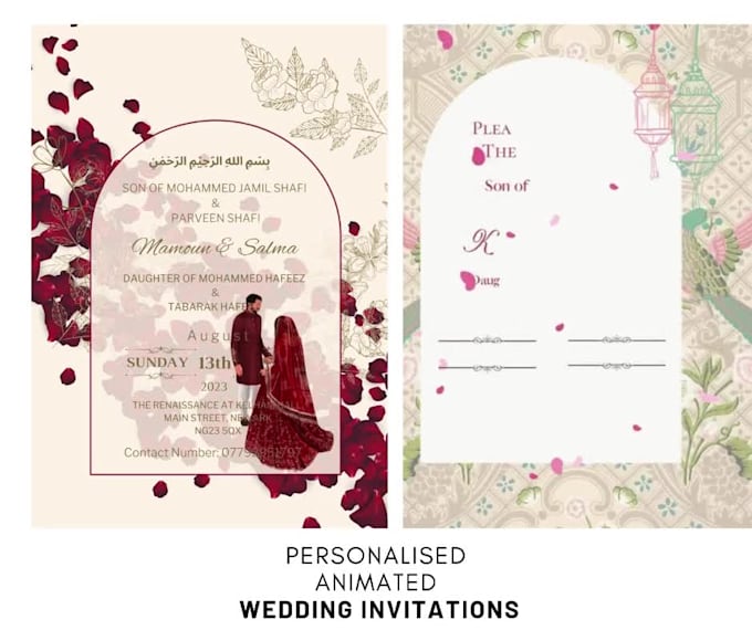 Create amazing animated e invitation cards by Fifi_x | Fiverr