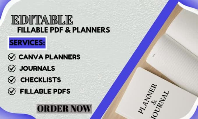 Criar planners, diários, calendários, checklists editáveis no canva, pdfs preenchíveis