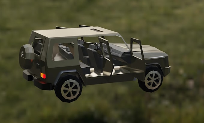 Create 3d low poly vehicle model for games by Aunhaider805 | Fiverr