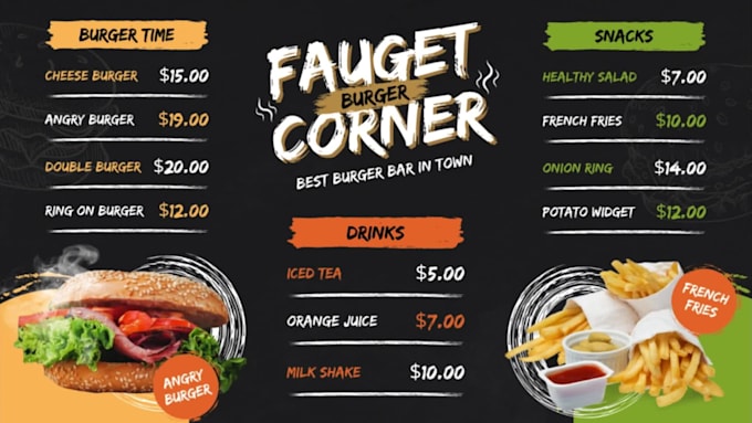 Design a professional digital menu or dynamic animated menu by ...