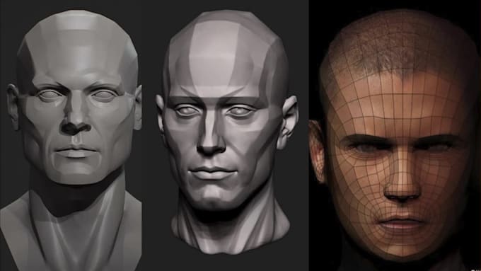 Do custom 3d head 3d bust realistic 3d face model 3d sculpture ...