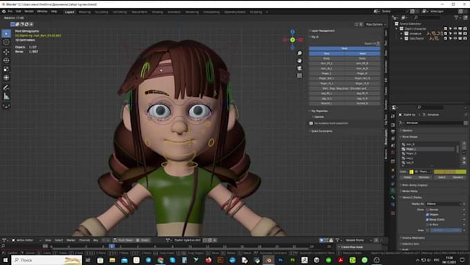Full 3d rigging model,ik,fk,auto rig,rigify,wonder dynamic,facial,shape ...