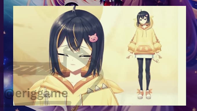 Design custom live2d model, live2d rigging, vtuber, facerig by Eriggame ...