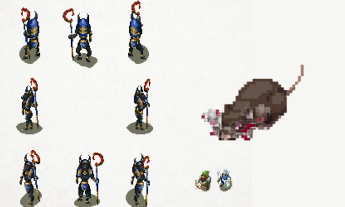 Design custom pixel art sprite sheets chibi characters animations and ...