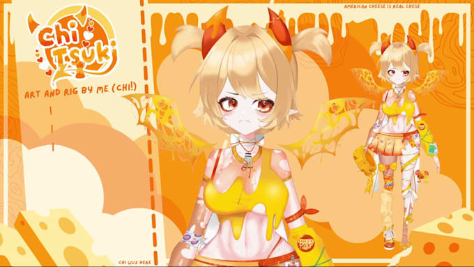 Design and rig a professional vtuber model in live2d by Chi_tsuki | Fiverr