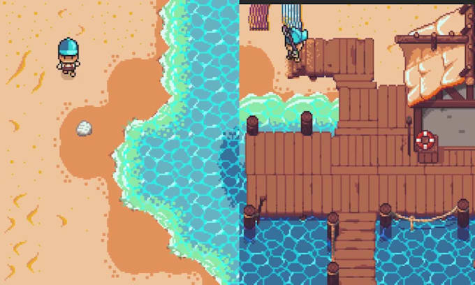 Hacer un conjunto de tiles de píxeles de vista superior para juego de ...