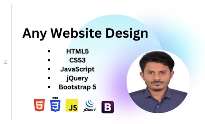 Psd to html css with bootstrap responsive web design by Atunu1517 | Fiverr