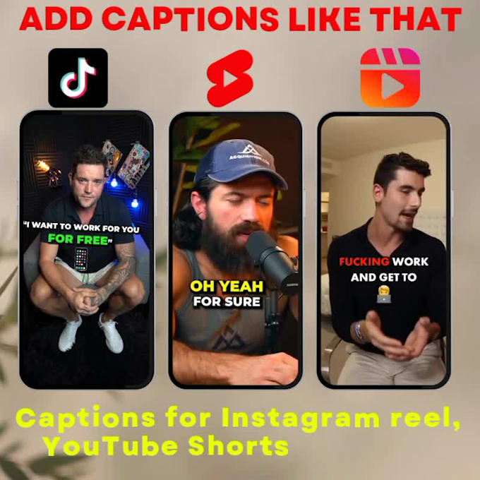 Edit Instagram Reels Tiktok Youtube Shorts With Subtitles Captions By