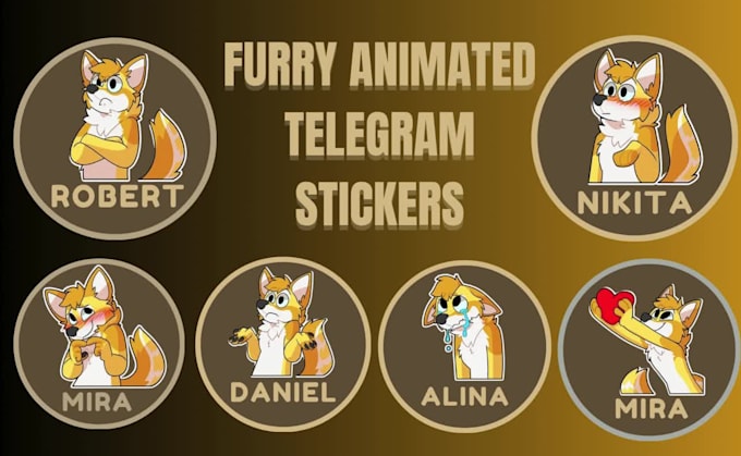 Design furry animated telegram stickers crypto stickers furry or nsfw ...