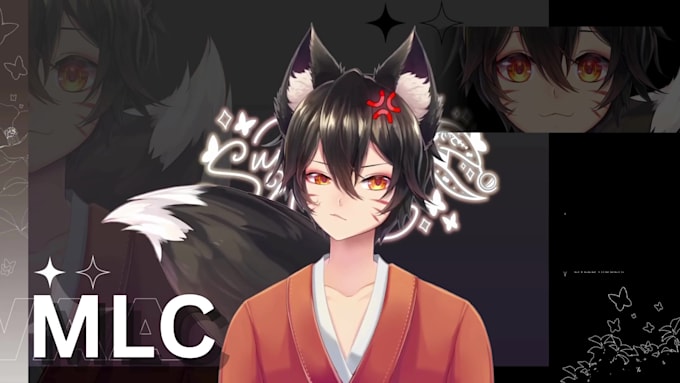 Custom 2d vtuber model, anime live2d vtuber model, 2d vtuber model ...