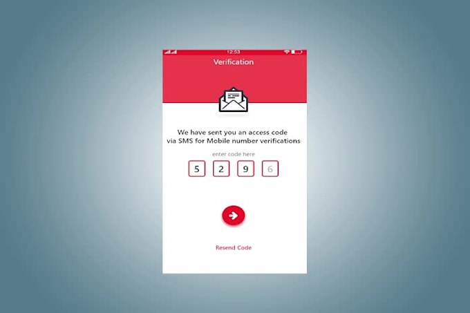 Make Code Verification Mobile App Ui Design By Sagar D 2019 Fiverr