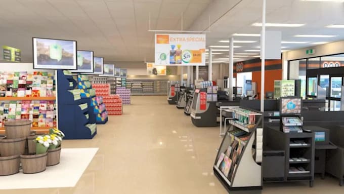 3d realistic retail store display, 3d product display, posm, 3d product ...