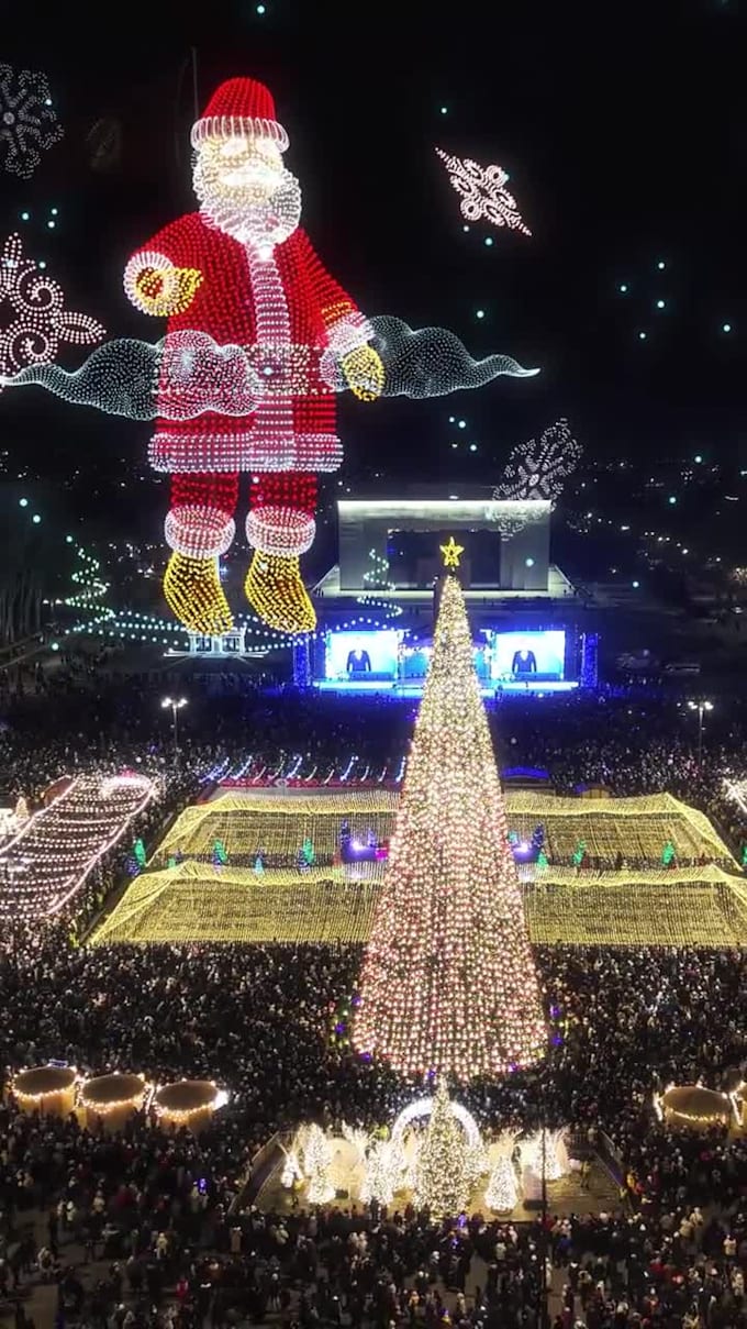 Make 8k aerial drone show vfx animation drone show animation 3d drone ...