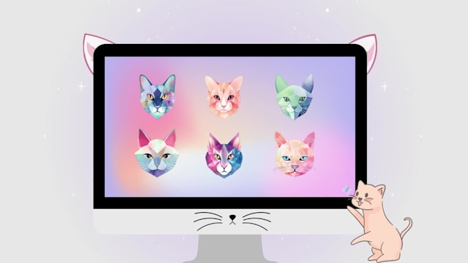 Make gradient cat icons for mac and windows by Corahale | Fiverr