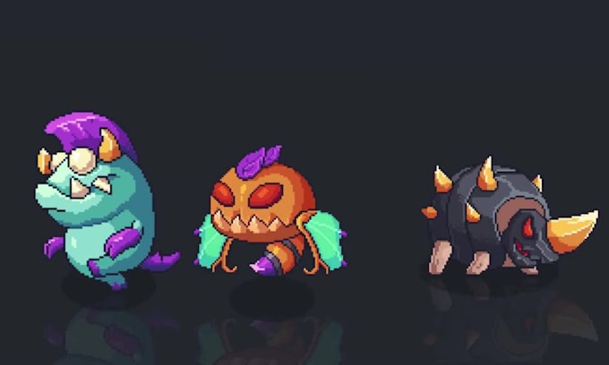 Créer un jeu unity 2d, des sprites d'art de jeu pixel 2d, développer un ...