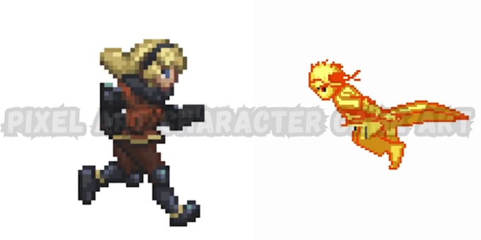 Create pixel art character pixel animation sprite sheet game art ...