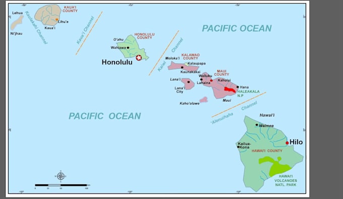 Illustrate beautiful island maps for tourism, resorts or travel guides ...