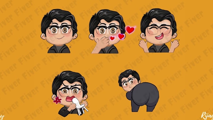 Create supercool twitch emotes or sub badges for you by Syedarijay_07 ...