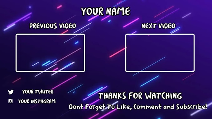 Make you a custom outro for your youtube channel by Specialdesignfx ...