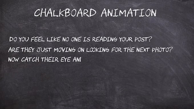 Create a chalkboard animation for promoting your band or business by ...