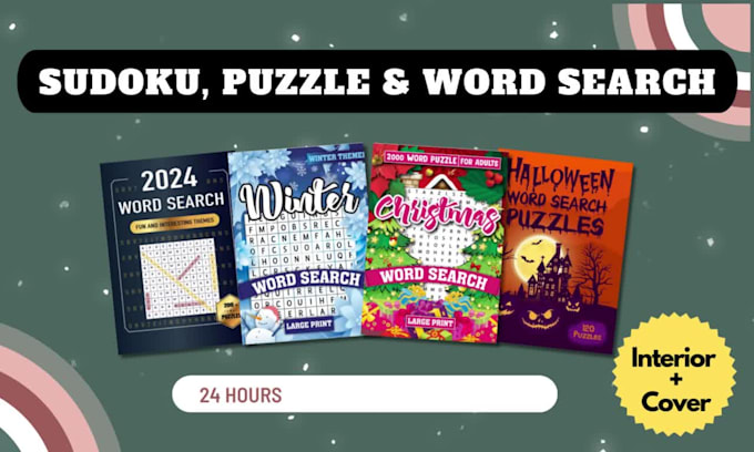 Create word search, mazes, sudoku, crossword puzzle activity book on amazon kdp by Issamfaouz ...