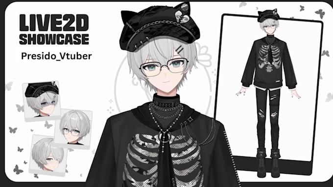 Hacer vtuber 2d, 2d en vivo, personaje 2d en vivo profesional, montaje ...