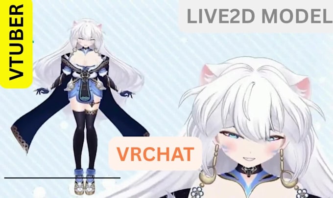 Create live2d vtuber model 3d vtuber rigging for vtube studio and vrchat chibi by Foccoll | Fiverr