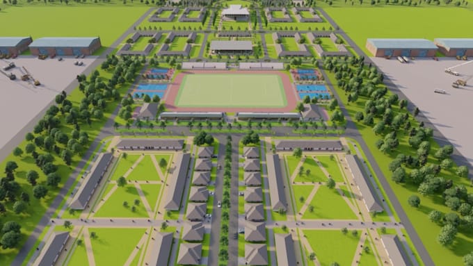 Render site plan for architectural and landscape visualization by ...