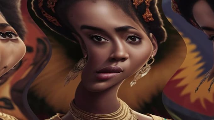 Create a captivating ai video art for african folktales and stories by ...