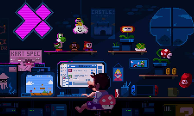 Create 8 bit and 16 bit pixel art, tile sets backgrounds and landscapes ...