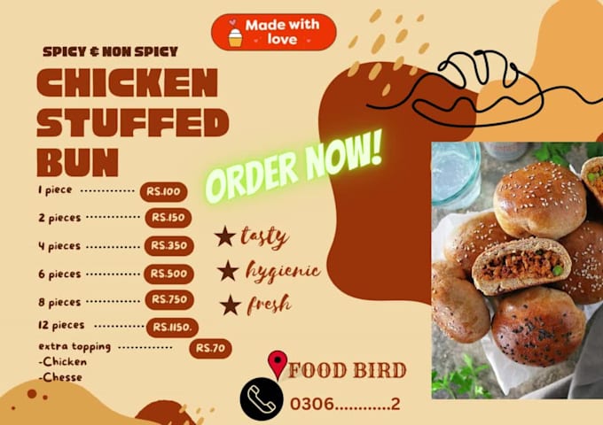 Create an attractive menu card or advertising card for you by Eman ...
