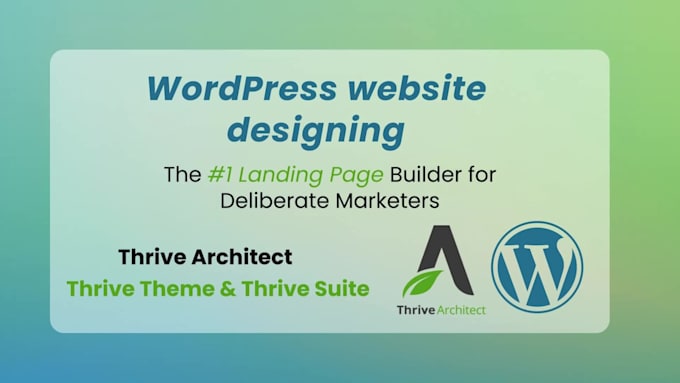 Built wordpress web using thrive architect and thrive themes by Nasrinpataka | Fiverr