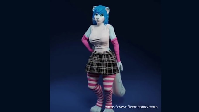 Do turnaround vrchat avatar furry avatar vr character vrchat model ...