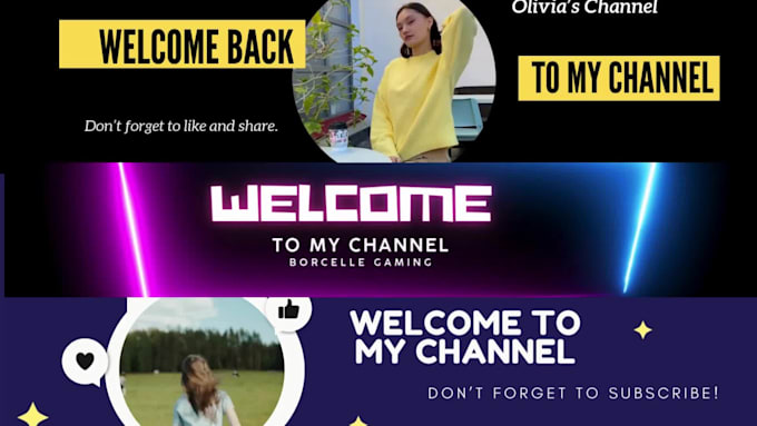 Design premium youtube banner channel art by Nomikhar112 | Fiverr