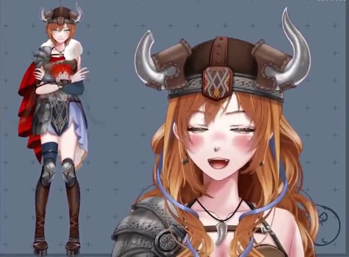 Design and rig live2d vtuber, 2d rigging, anime or manga art, 2d vtuber ...