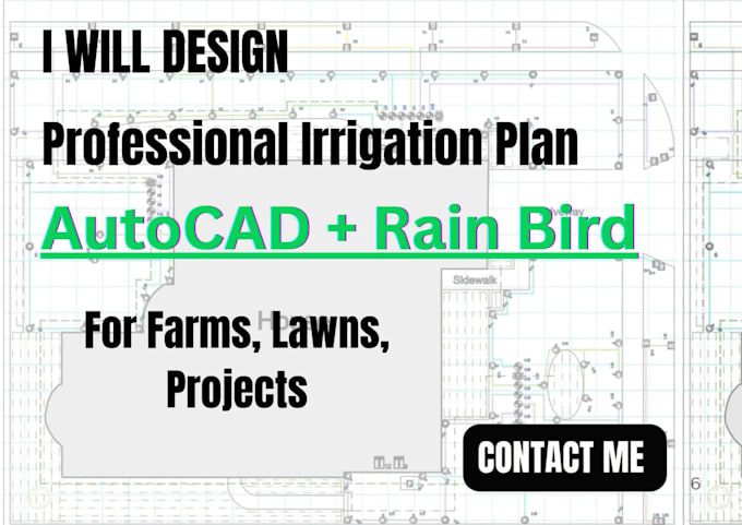 Design efficient irrigation plan water system with rain bird layout and ...