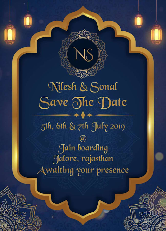 Create a animated wedding invitation card by Nishantpatil443 | Fiverr