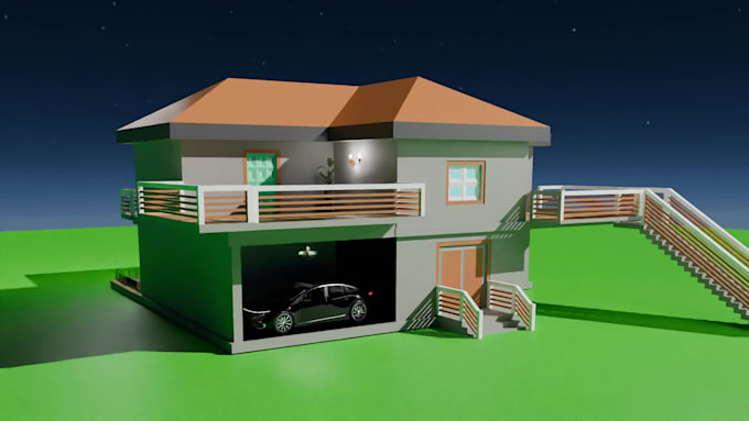Make a 3d animated exterior house model by Dekhoorsekhoo | Fiverr