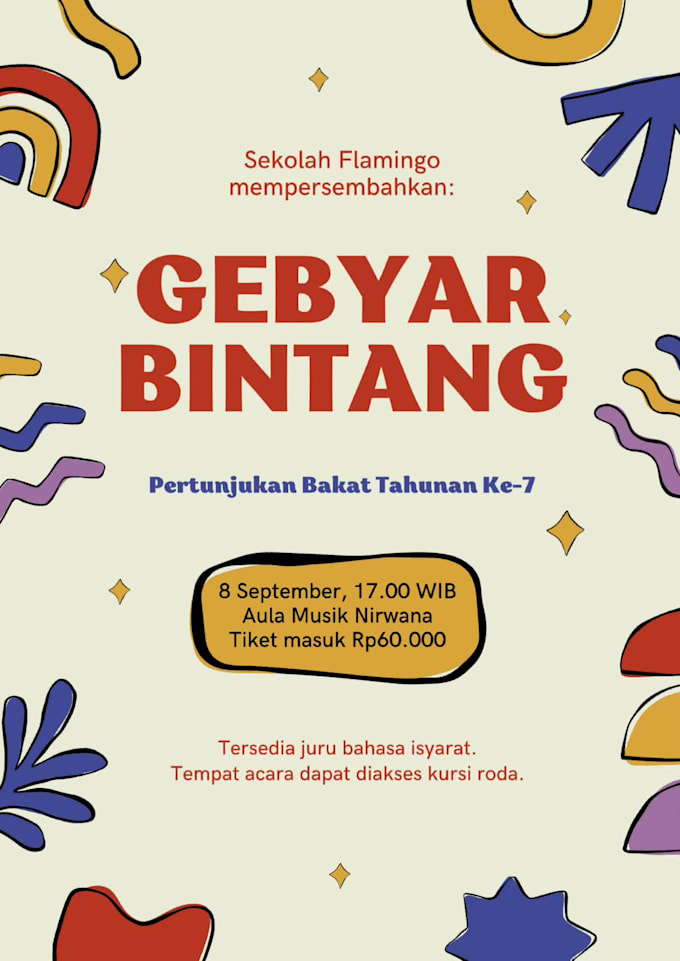 Simple animatio poster for advertise or ceremony by Rangga1303 | Fiverr