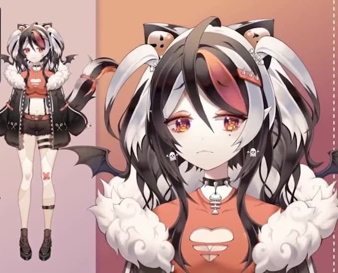 Draw 2d vtuber model, live2d vtuber, pngtuber, live2d by Daniel_mih ...