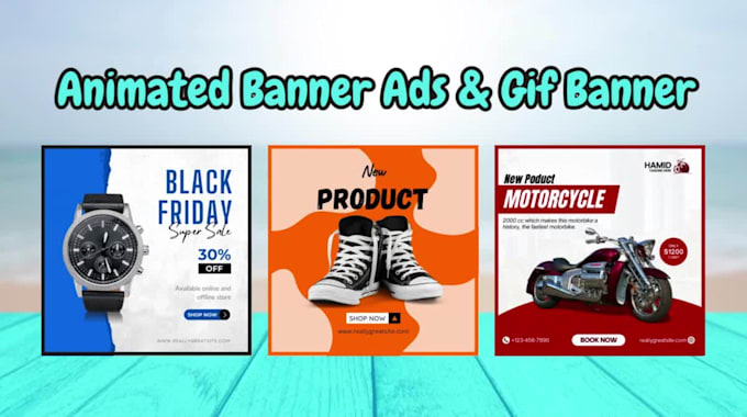 Design professional gif animated banner and animated gif ads
