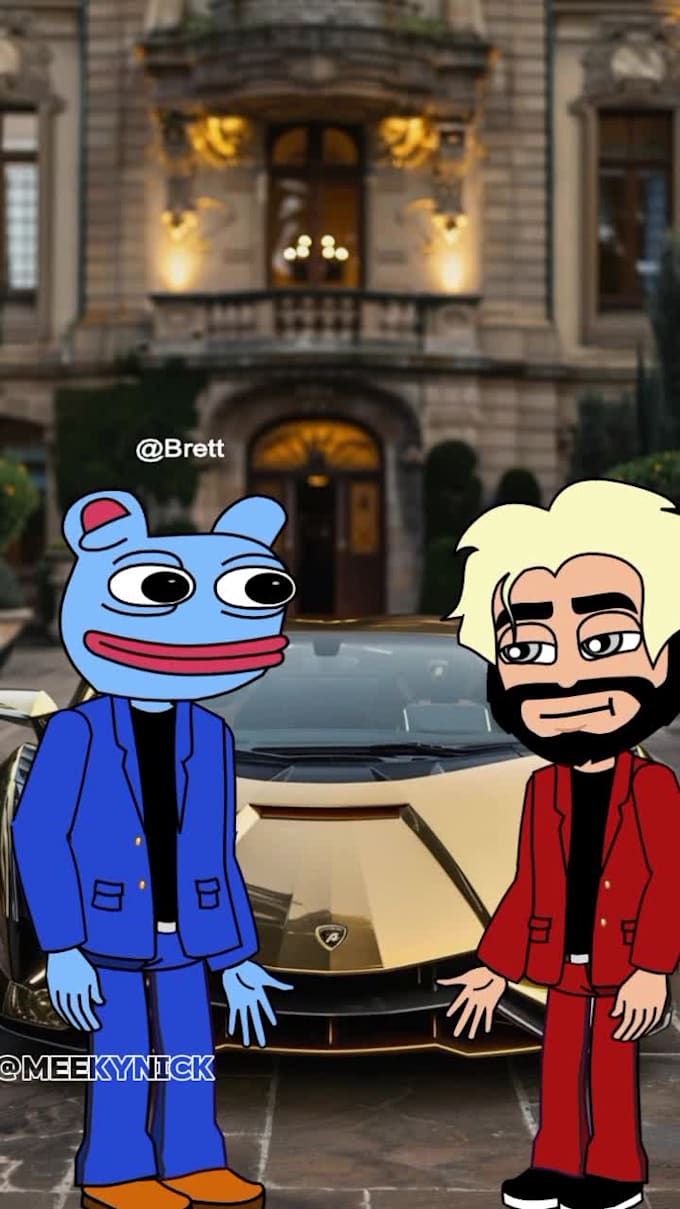 2d animation and 2d memecoin animation, memecoin character by ...