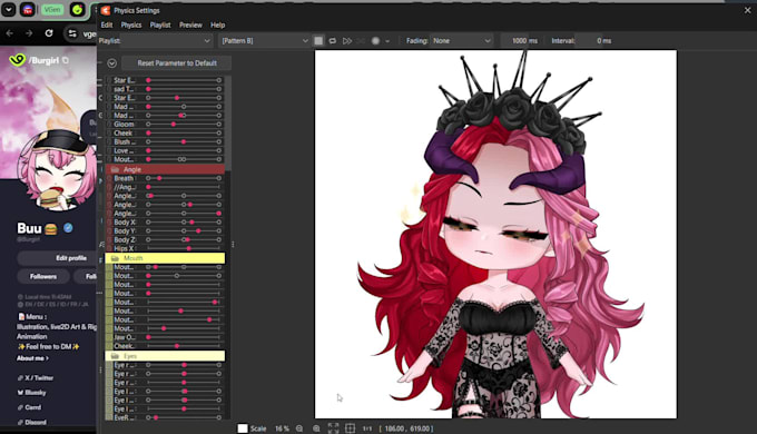 Design rig vtuber live2d model in anime style for vtube prpr by ...