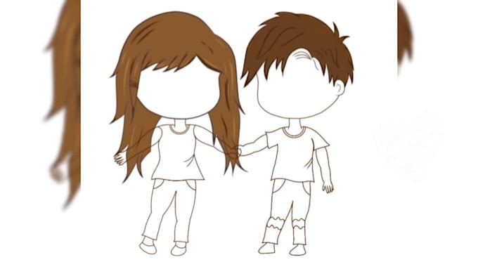 Draw cute chibi styled cartoon portraits by Cutelingscomics | Fiverr