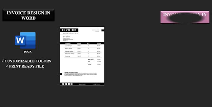 Provide professional invoice, receipt, from, voucher, quotation design ...