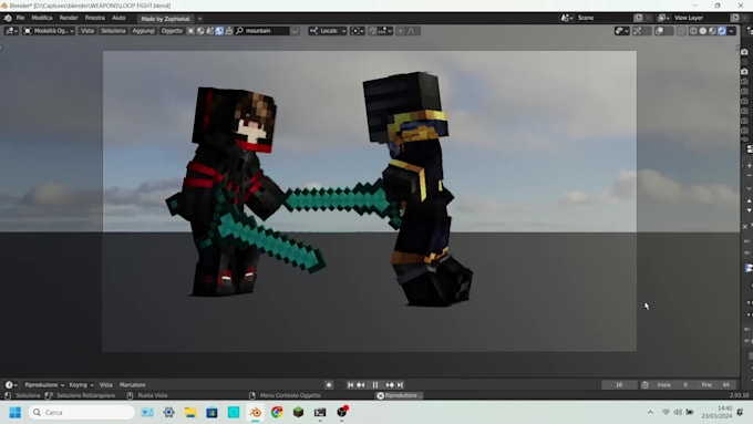 Minecraft render with music by Animeasterly | Fiverr