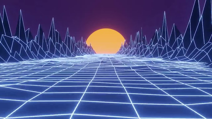 Make you a vaporwave 3d environment for intros or wallpapers by ...