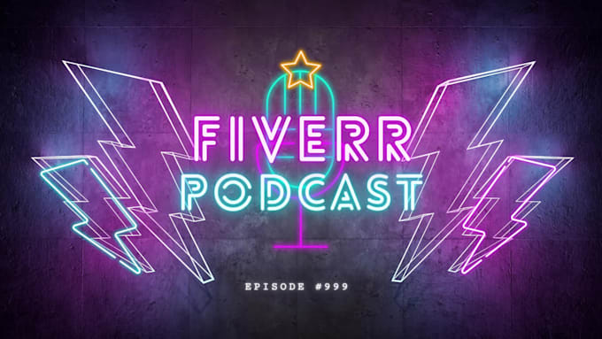 Create a magnificent light neon logo animation intro outro video by ...