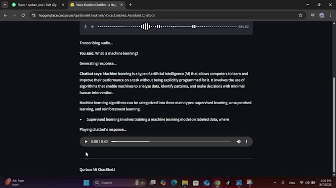 Create a custom ai chatbot and voice enabled chatbot using python by ...